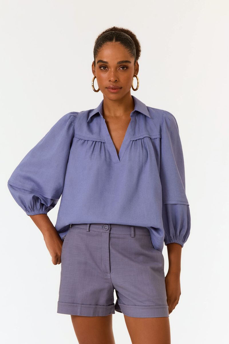 Blusa Recortes Manga