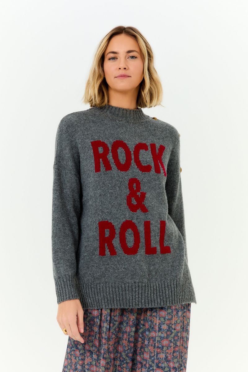 Pull Tricot Intarsia Rock & Roll